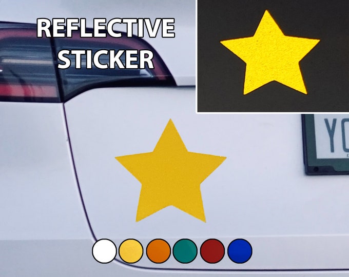 Reflective Star Decal Set 6 Pcs, Bicycle Stickers, Reflector Helmet ...