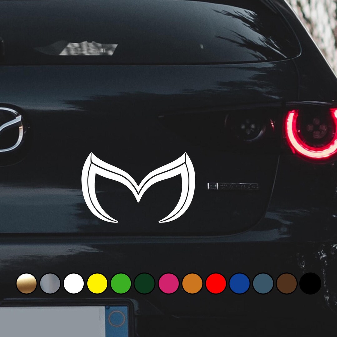 Car Decals Mazda Evil Devil High Quality Custom Logo - Perfect Cut ...