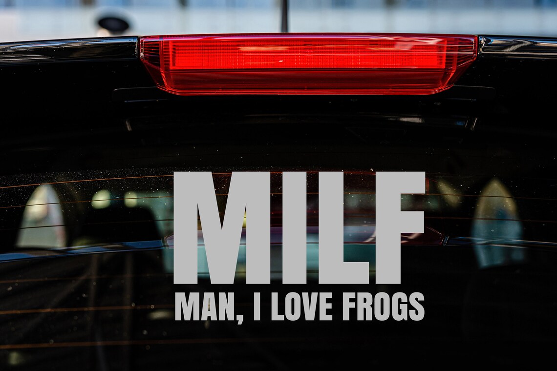 Funny car stickers MILF laptop vinyl decal window Vinyl | Etsy