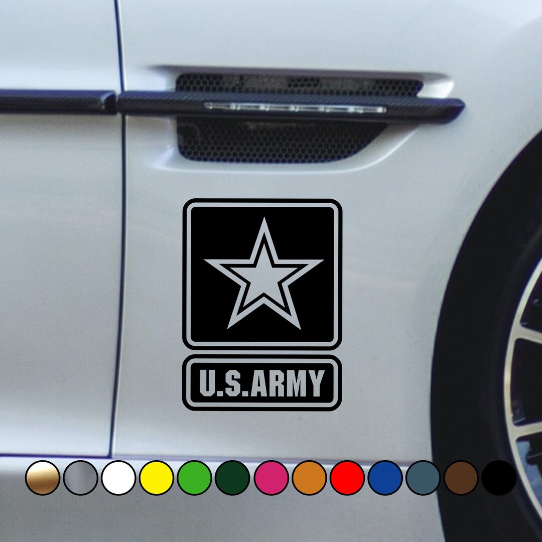 Military US ARMY Logo Sticker - Perfect Cut Color Decal Vinyl Decal ...
