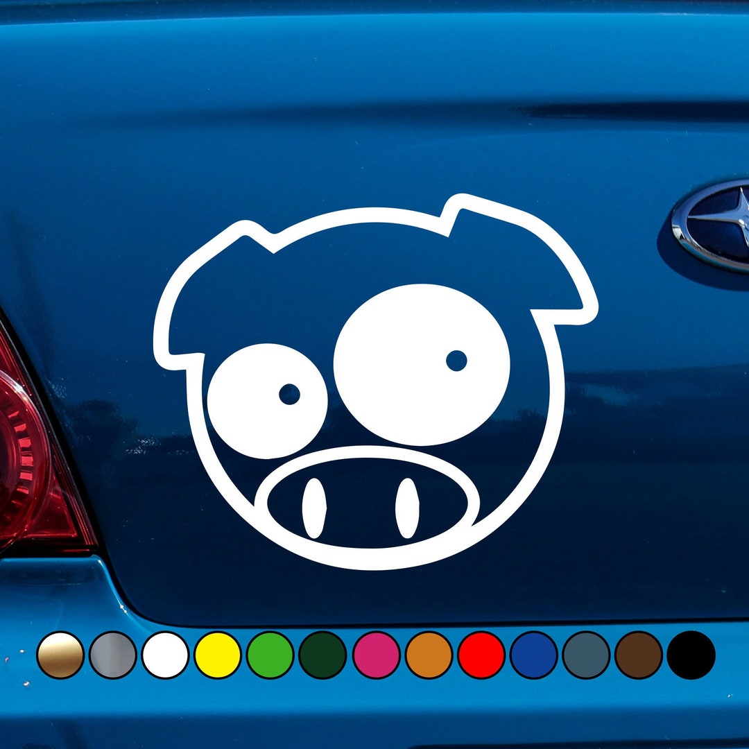 Car Decals Subaru Pig Subie Looking Right Sticker Logo - Perfect Cut ...