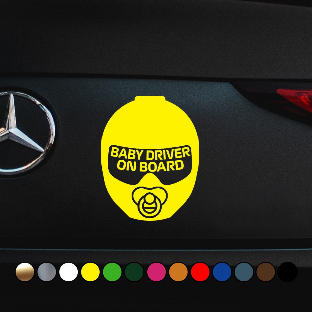 Baby Driver on Board Helmet - Vinyl Decal Sticker - Multiple Sizes and ...