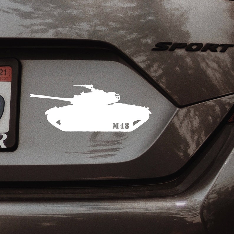 Military M48 Tank Logo Sticker Perfect Cut Color Decal Vinyl - Etsy
