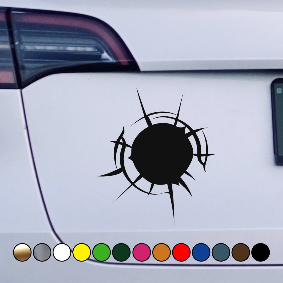 Military Bullet Hole Sticker for a Gritty Aesthetic - Perfect Cut Color ...