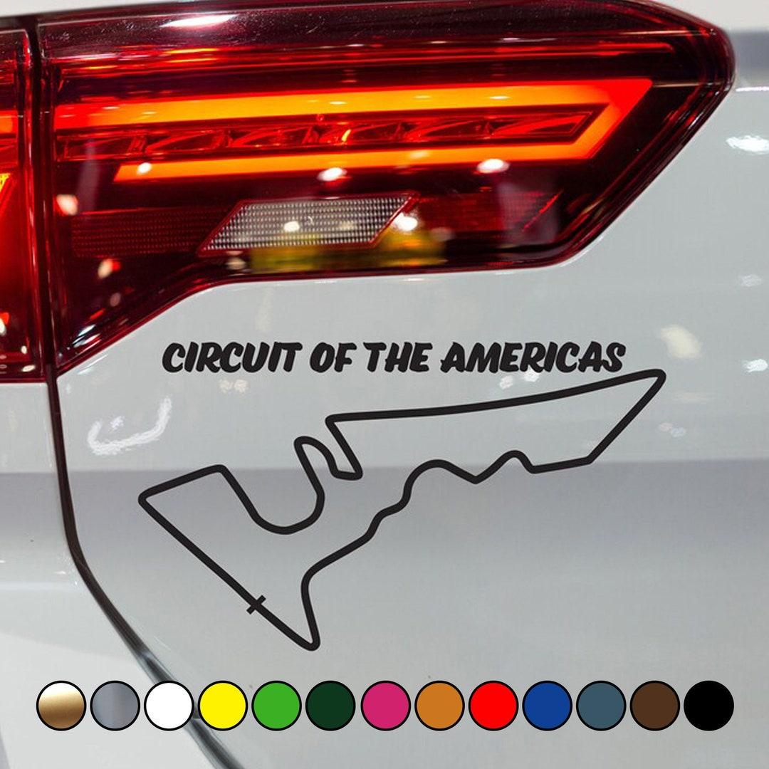 Racing Track Design of Circuit of the Americas USA - Vinyl Decal ...