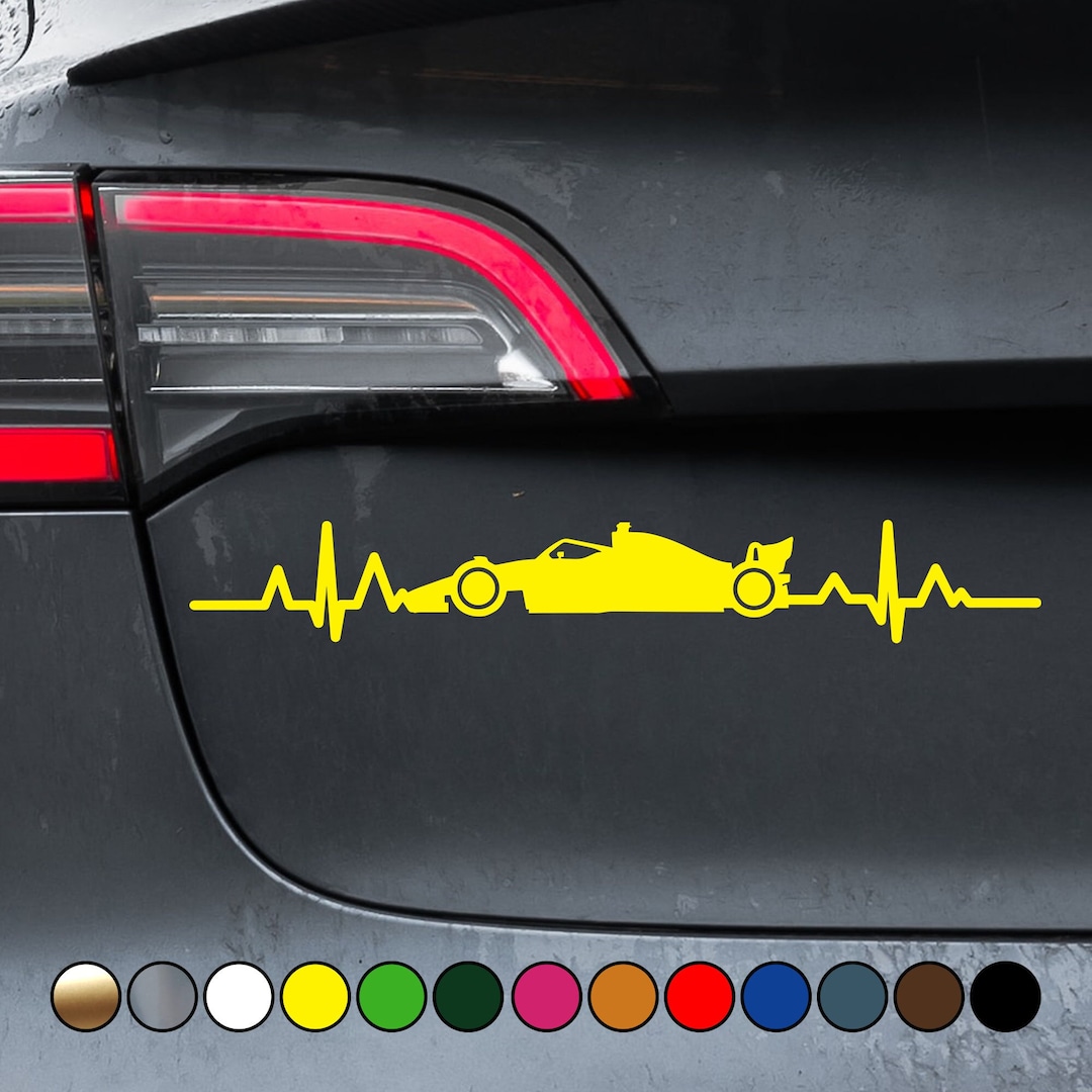 Race Car Single Seater Heartbeat I Love Racing Fan Version High Quality ...