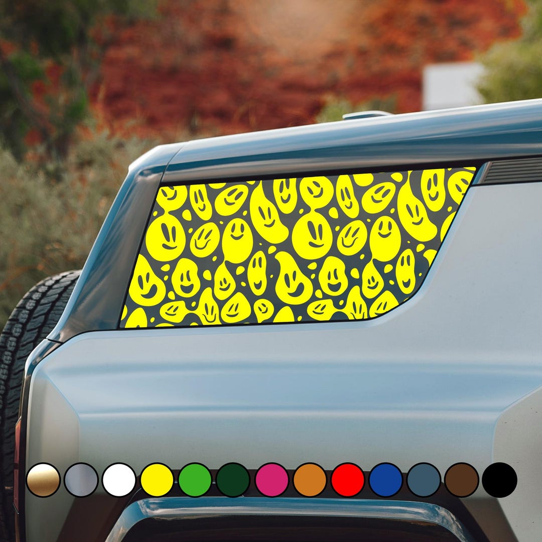 Funny Faces Pattern Sticker - Silly Smiles - Smily - Perfect Cut Color ...