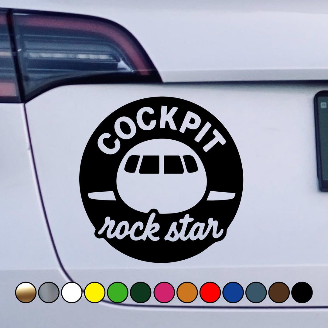 Cockpit Rock Star Sticker - Pilot - Passion to Aviation - Perfect Cut ...