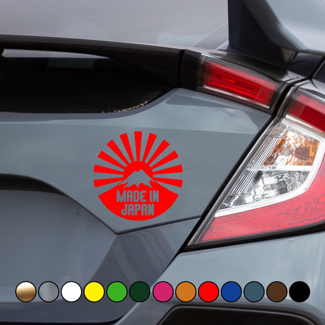 Car Decals Made in Japan MIJ Sun Moto Quality Custom Logo - Perfect Cut ...