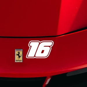 Racing Driver Charles Number 16 High Quality - Vinyl Decal Sticker ...