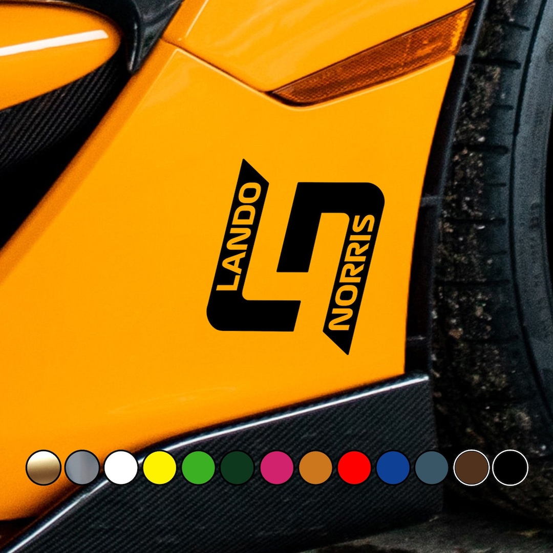 Racing Driver Lando #4 Cool Fan Version Sticker - Vinyl Decal Sticker ...