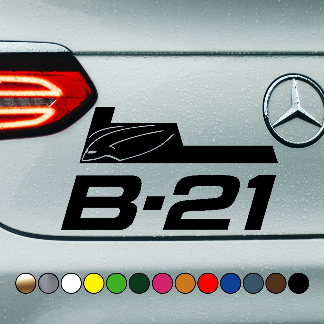 Military New B-21 Raider Bomber Logo Sticker - Perfect Cut Color Decal ...