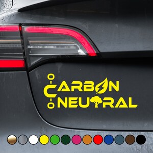 ECO Carbon Neutral Green Energy Zero Emission Logo Sticker - Perfect ...