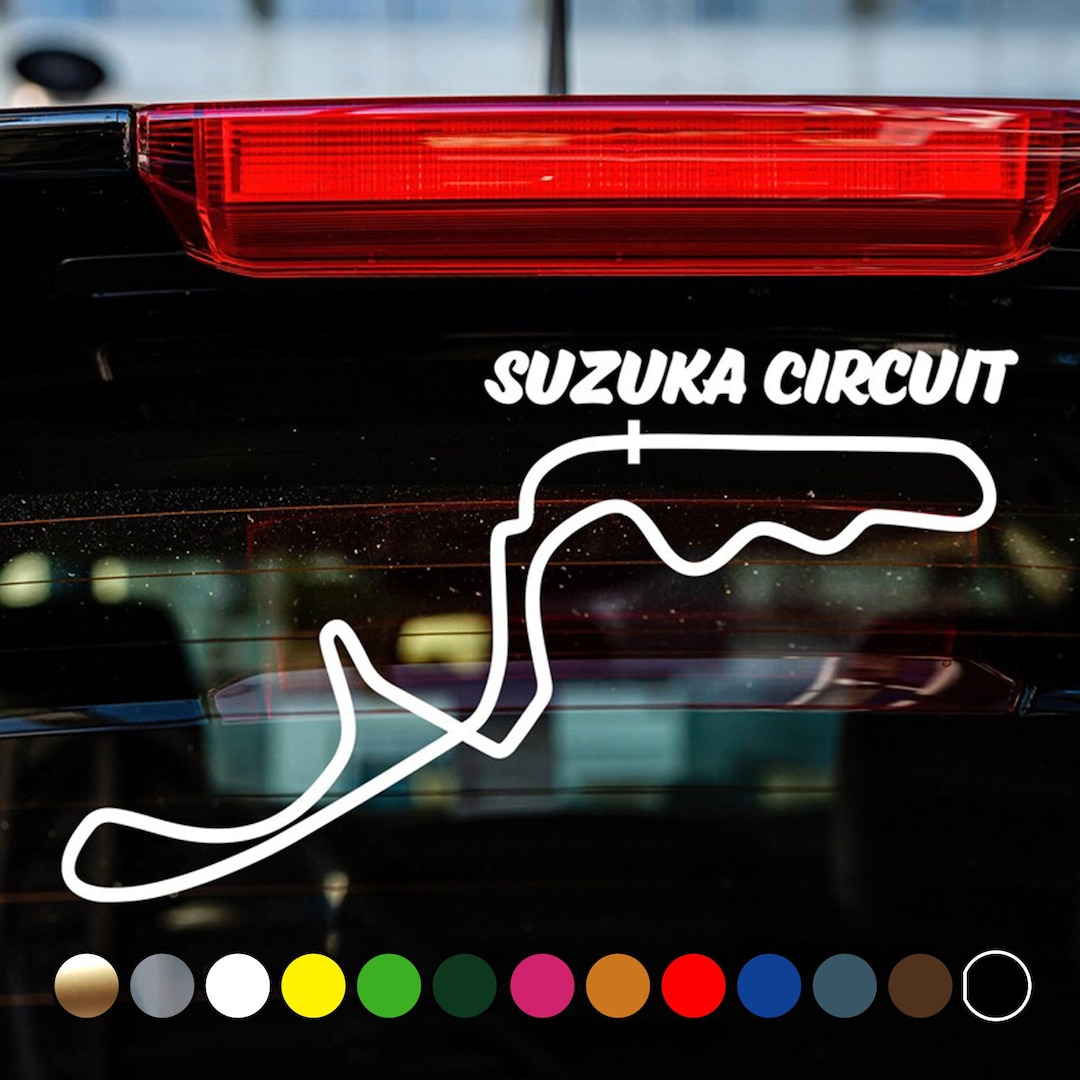 Racing Track Design of Suzuka Circuit Japan - Vinyl Decal Sticker ...