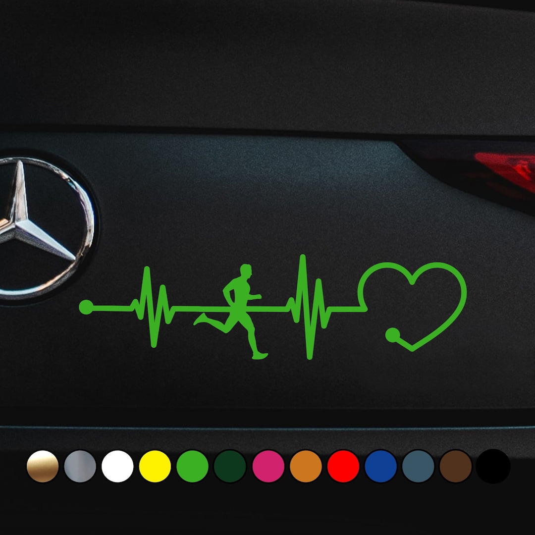 Running I Love Running Man Heartbeat Health High Quality Logo - Perfect ...