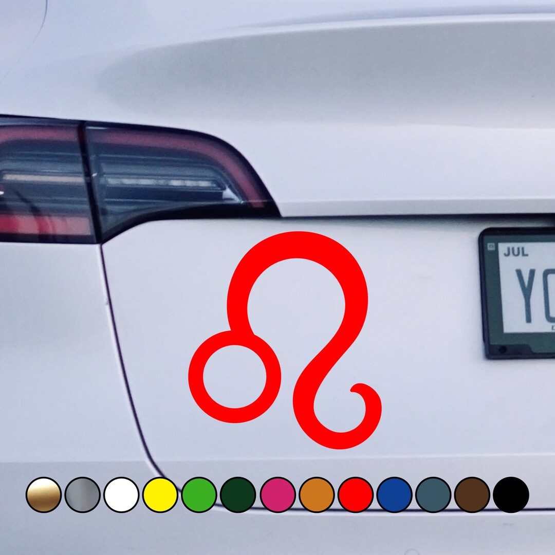 Astrology Zodiac Sign Leo Logo High Quality Sticker - Perfect Cut Color ...