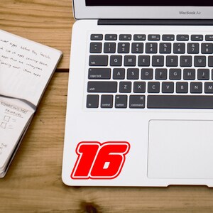 Racing Driver Charles Number 16 High Quality - Vinyl Decal Sticker ...