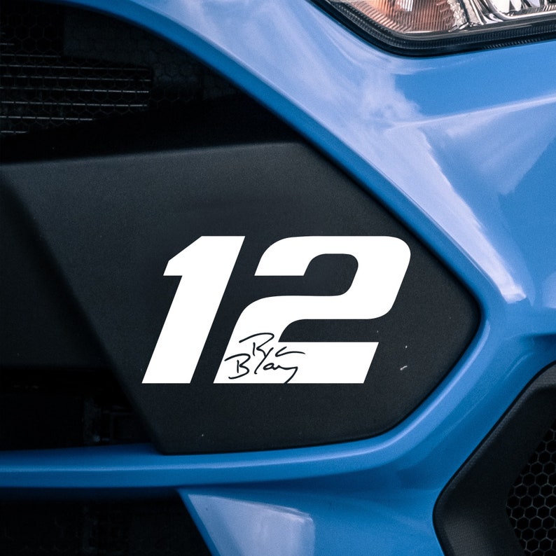 NASCAR Ryan Blaney Number 12 With Signature Vinyl Decal - Etsy