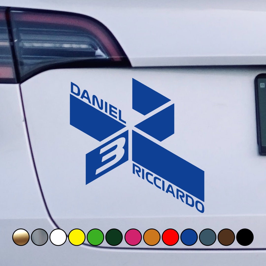 Racing Driver Daniel #3 Fan Version - Vinyl Decal Sticker - Multiple ...