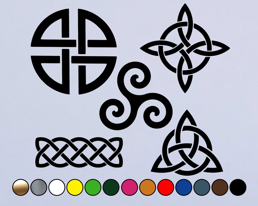 Set of 5 Celtic Knot Stickers - Set of 5 Intricate Designs - Perfect ...