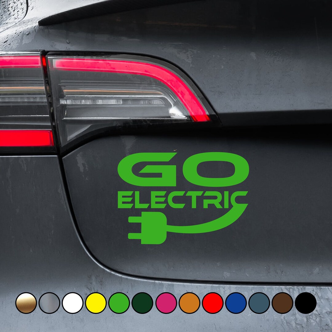 ECO Go Electric Logo Sticker - Perfect Cut Color Decal Vinyl Decal ...
