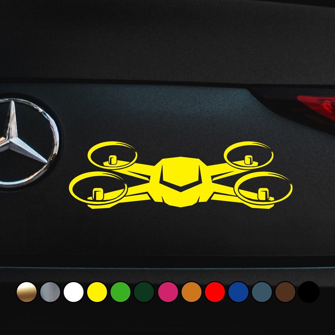 Drone Logo Quadcoppter High Quality - Perfect Cut Color Decal Vinyl ...