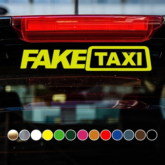 Funny Car Stickers FAKE TAXI Laptop Vinyl Decal Window Vinyl - Etsy