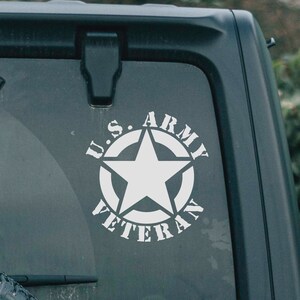 Military US ARMY Veteran Logo Sticker - Perfect Cut Color Decal Vinyl ...
