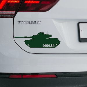 Military M60A3 PATTON Tank Logo Sticker - Perfect Cut Color Decal Vinyl ...