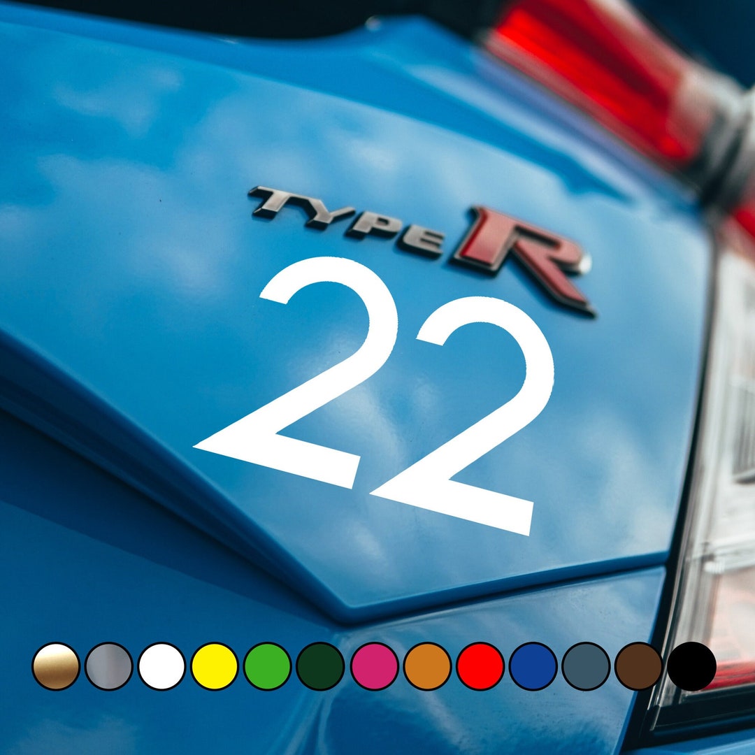 Racing Driver Yuki #22 Car Number Logo - Vinyl Decal Sticker - Multiple ...