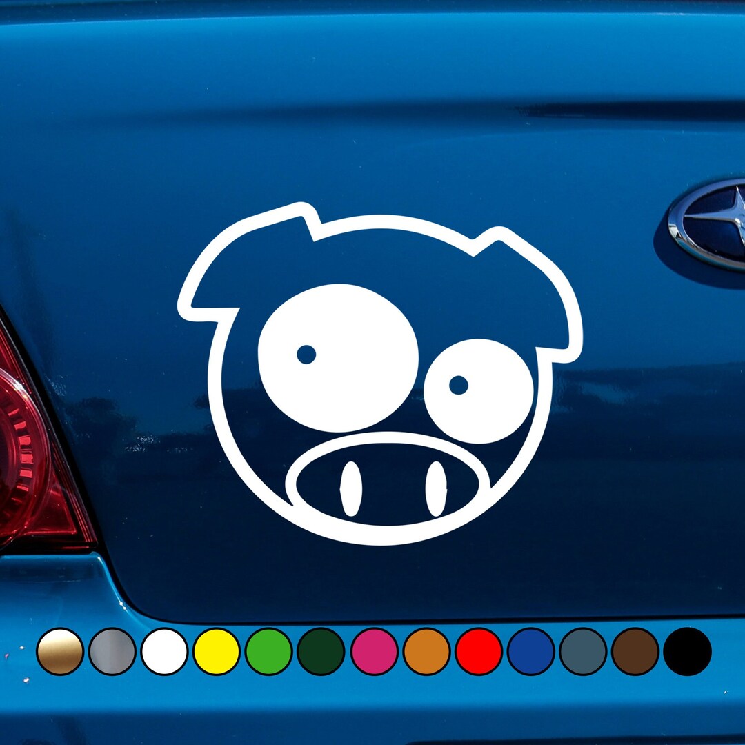 Car Decals Subaru Pig Subie Looking Left Sticker Logo - Perfect Cut ...