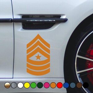 Military US ARMY Rank - Sergeant Major Sticker - Ranks - Perfect Cut Color Decal Vinyl Decal ...