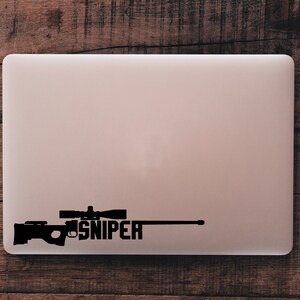 Military Sniper Rifle With Sniper Text Custom Logo - Firearms - Perfect ...
