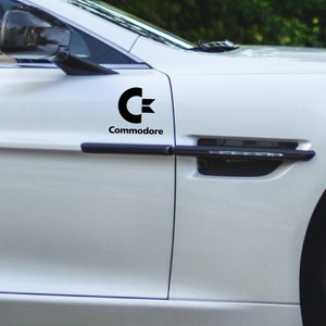 RETRO GAMING Commodore C64 Logo Sticker - Perfect Cut Color Decal Vinyl ...