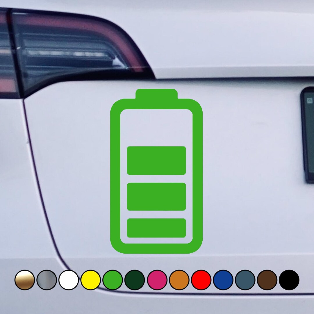 Battery Charging Symbol Vinyl Decal – Weatherproof Energy Sticker - Etsy