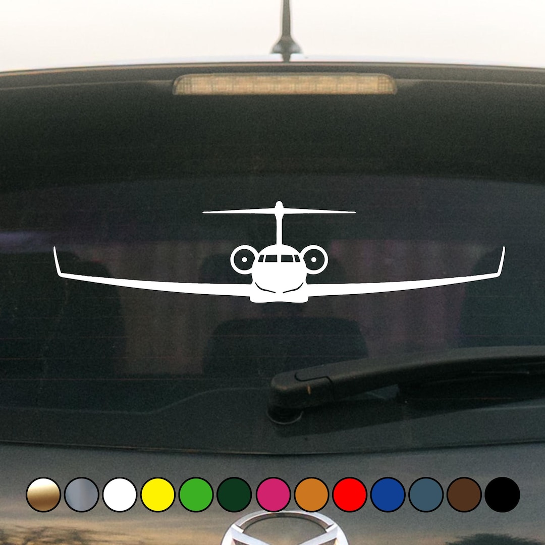 Gulfstream G800 Front View Plane Sticker Business Jet Aviation ...