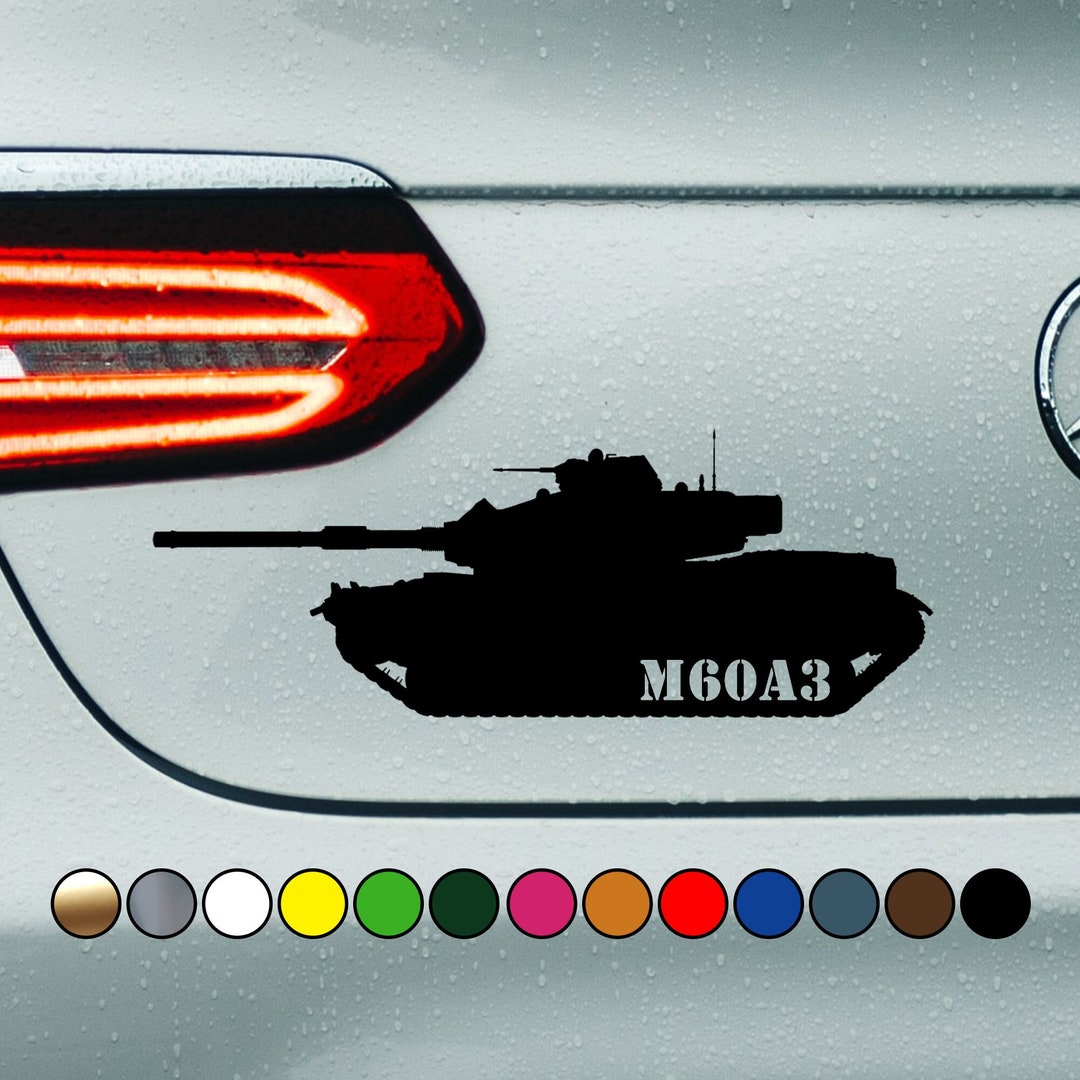 Military M60A3 PATTON Tank Logo Sticker - Perfect Cut Color Decal Vinyl ...