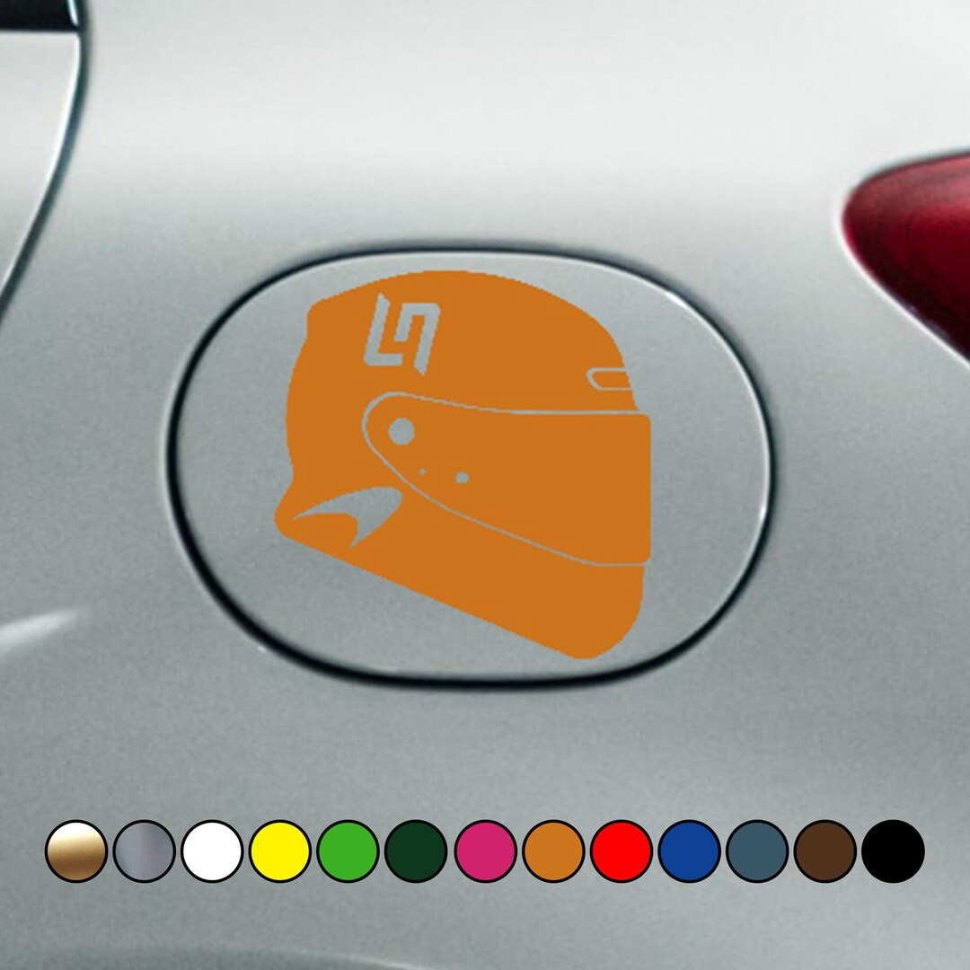 Racing Driver Lando - Helmet - Vinyl Decal Sticker - Multiple Sizes ...
