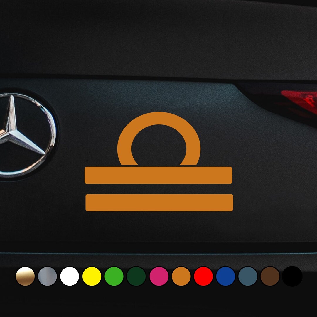 Astrology Zodiac Sign Libra Logo High Quality Sticker - Perfect Cut ...