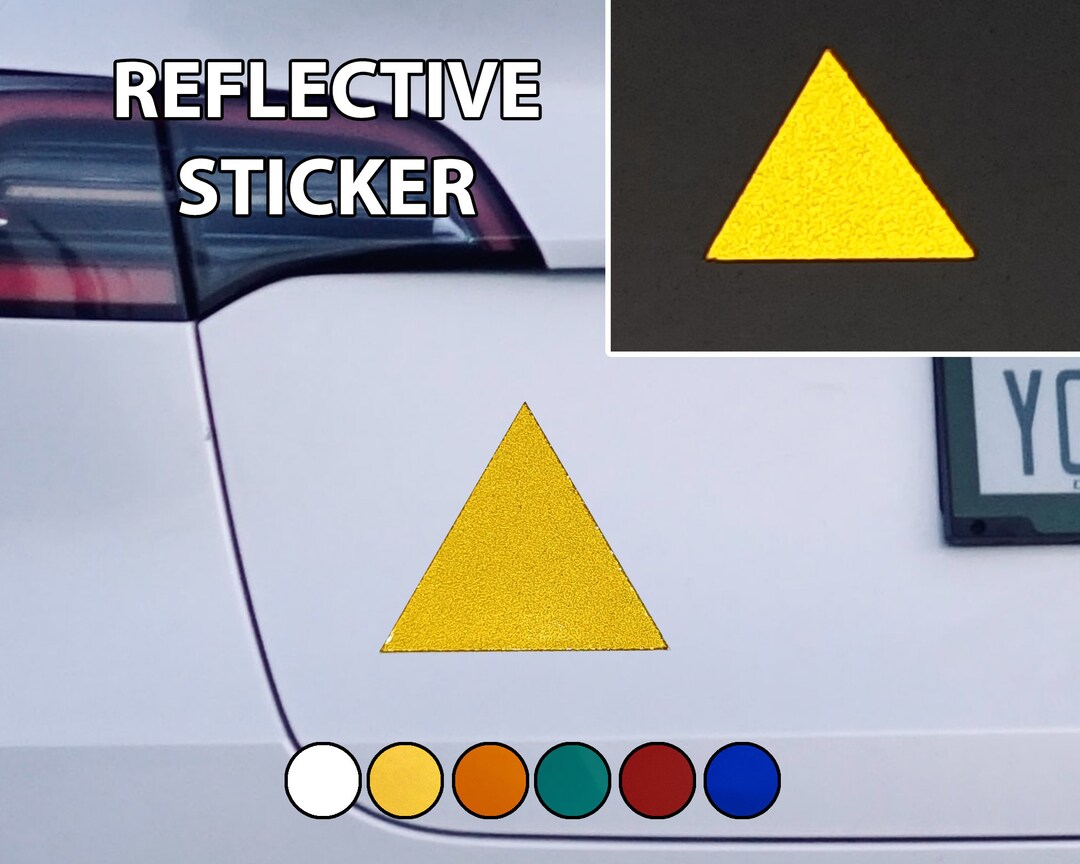 Reflective Sticker - Triangle - Color Decal Vinyl Sticker Multiple ...