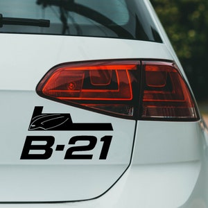 Military New B-21 Raider Bomber Logo Sticker - Perfect Cut Color Decal ...