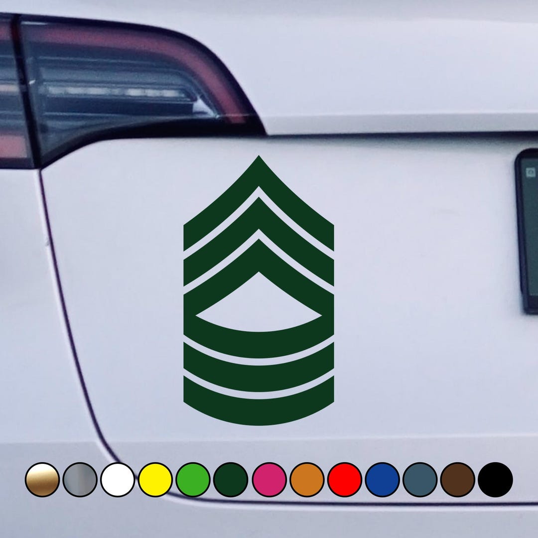 Military US ARMY Rank - Master Sergeant Sticker - Ranks - Perfect Cut ...