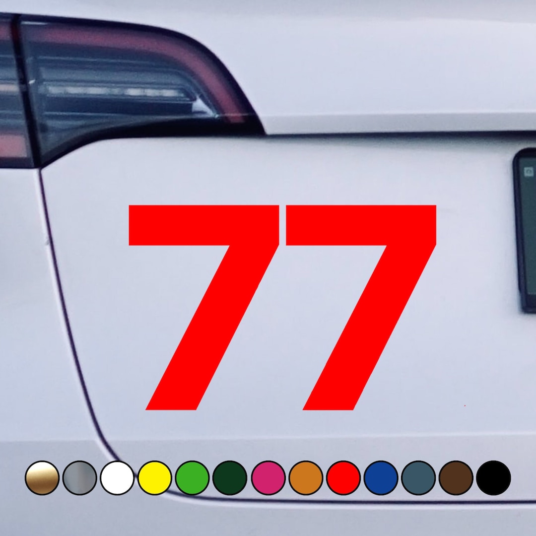 Racing Driver Valtteri Car #77 Number Fan Version Logo - Vinyl Decal ...