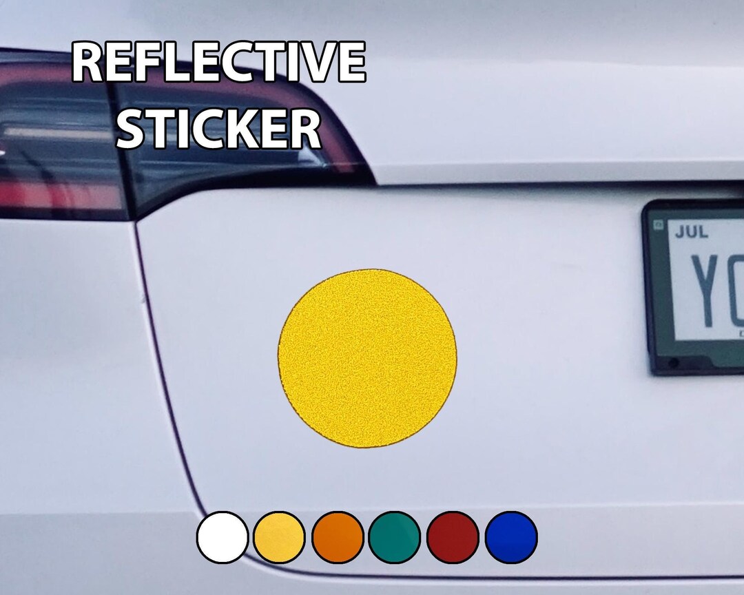 Reflective Sticker - Circle - Color Decal Vinyl Sticker Multiple Sizes ...