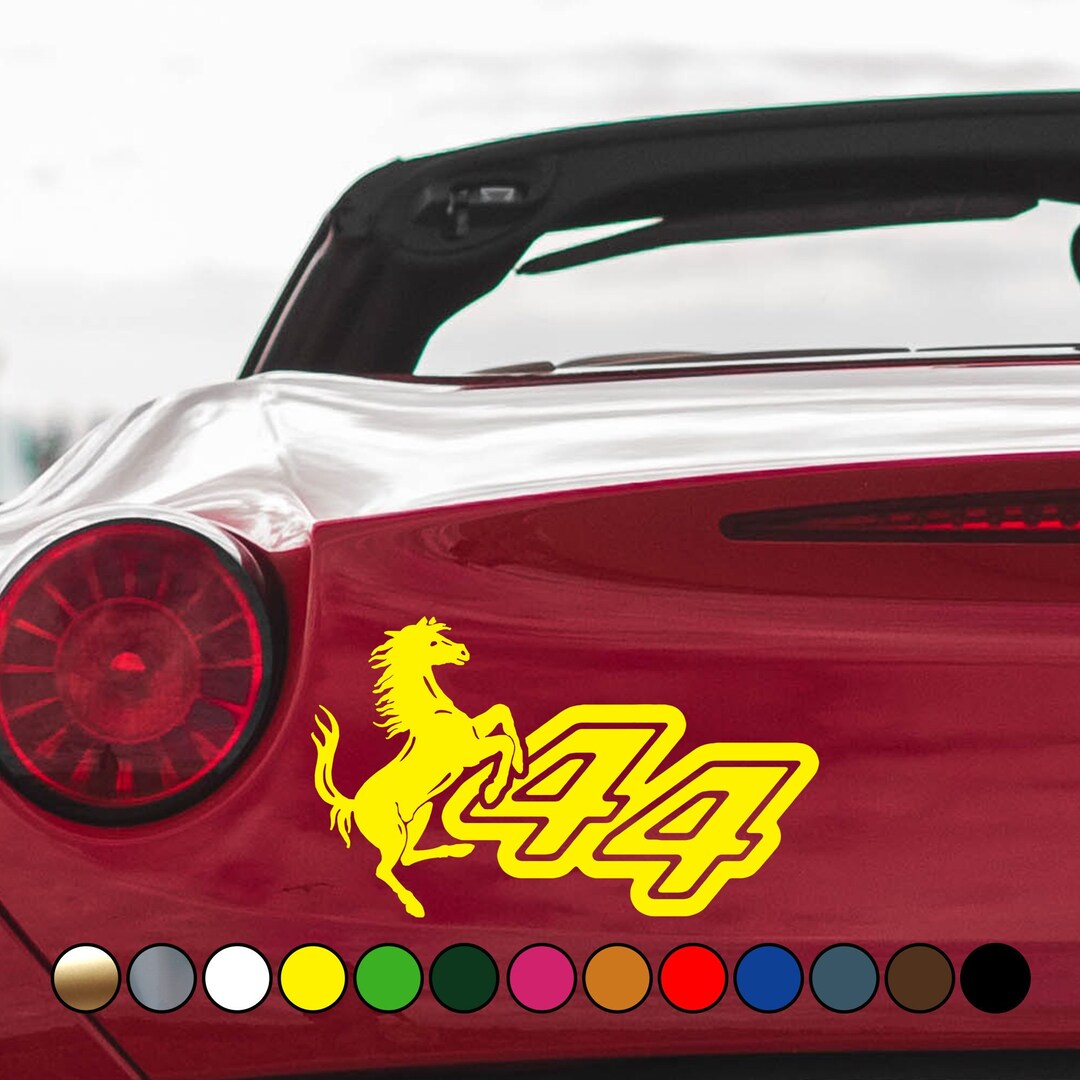 Racing Driver Lewis #44 Horse Fan Version - Vinyl Decal Sticker ...