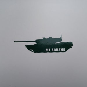 Military M1 ABRAMS Tank Logo Sticker - Perfect Cut Color Decal Vinyl ...