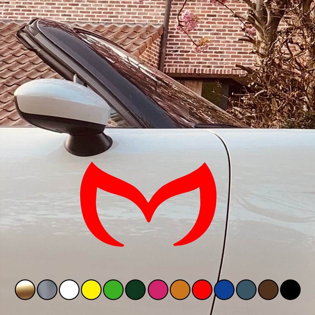 Car Decals Mazda Evil Devil High Quality Logo - Perfect Cut Color Decal ...