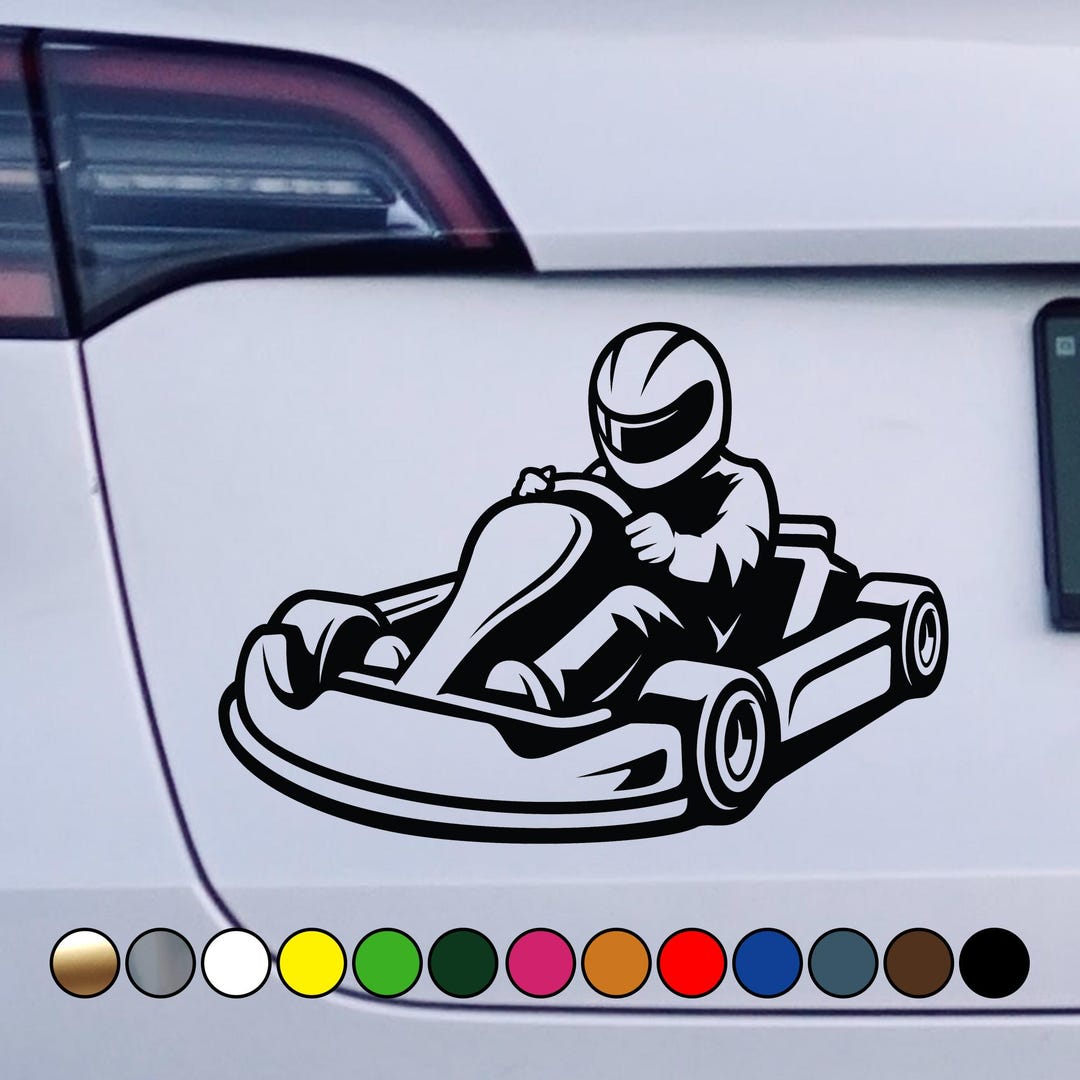 Kart Racing Sticker - Karting - Go-karts - Go Kart - One Seater - Vinyl ...