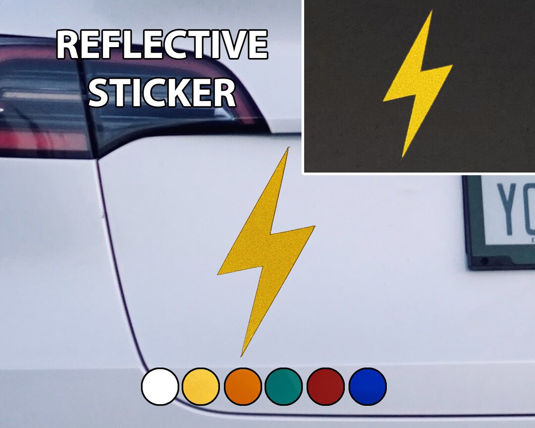 Reflective Sticker - Thunderbolt - Lightning Glow - High Visibility ...