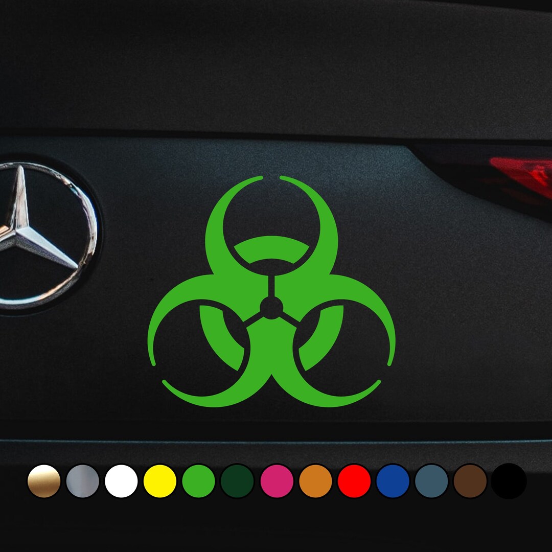 Symbol Biohazard Biological Hazard Logo High Quality Sticker - Perfect ...